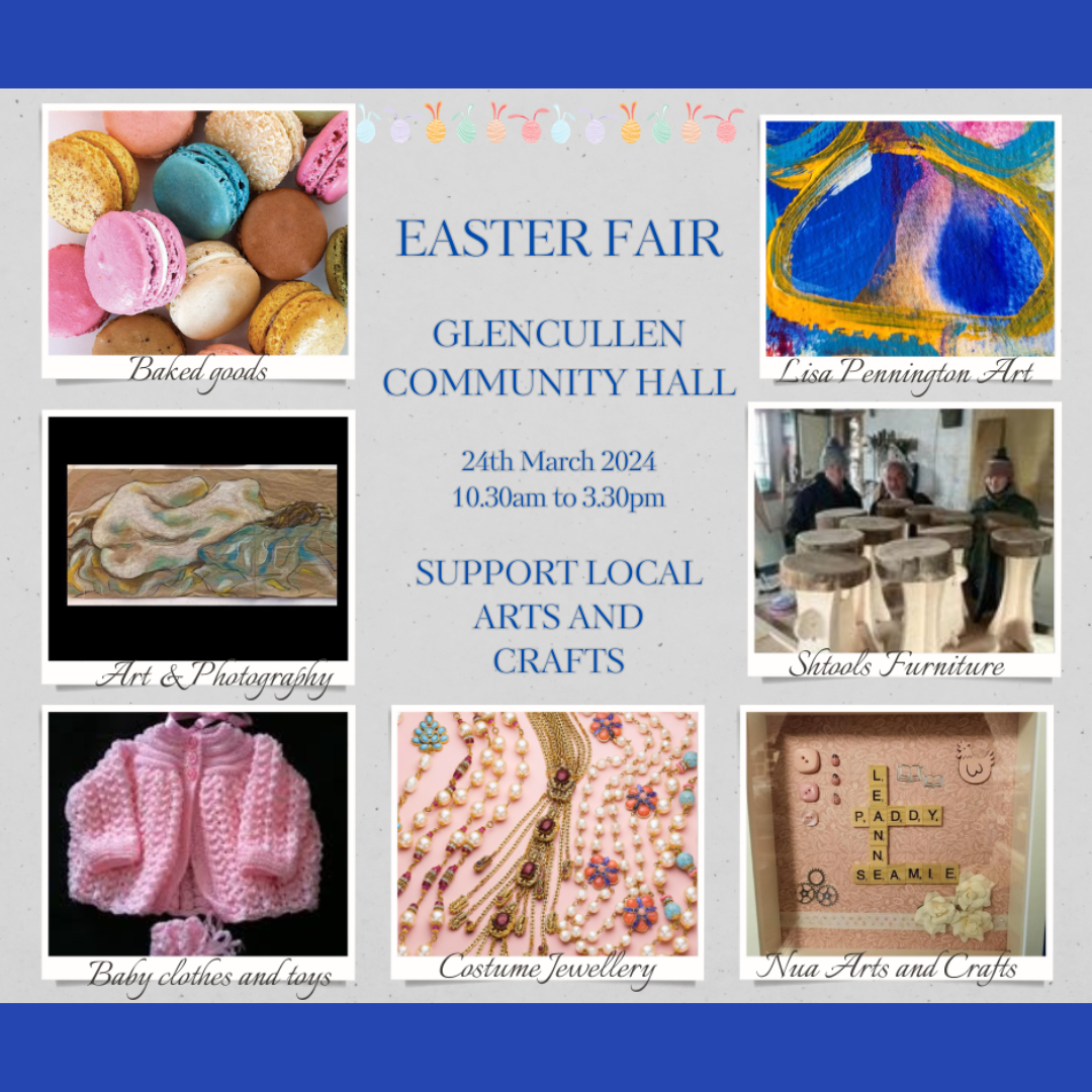 Community Craft Fair (March 24th 2024) – Glencullen Community Hall